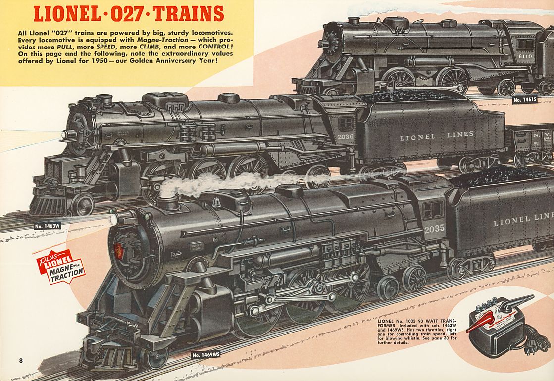 Lionel Consumer Catalogs, 1950, Pages 8 & 9