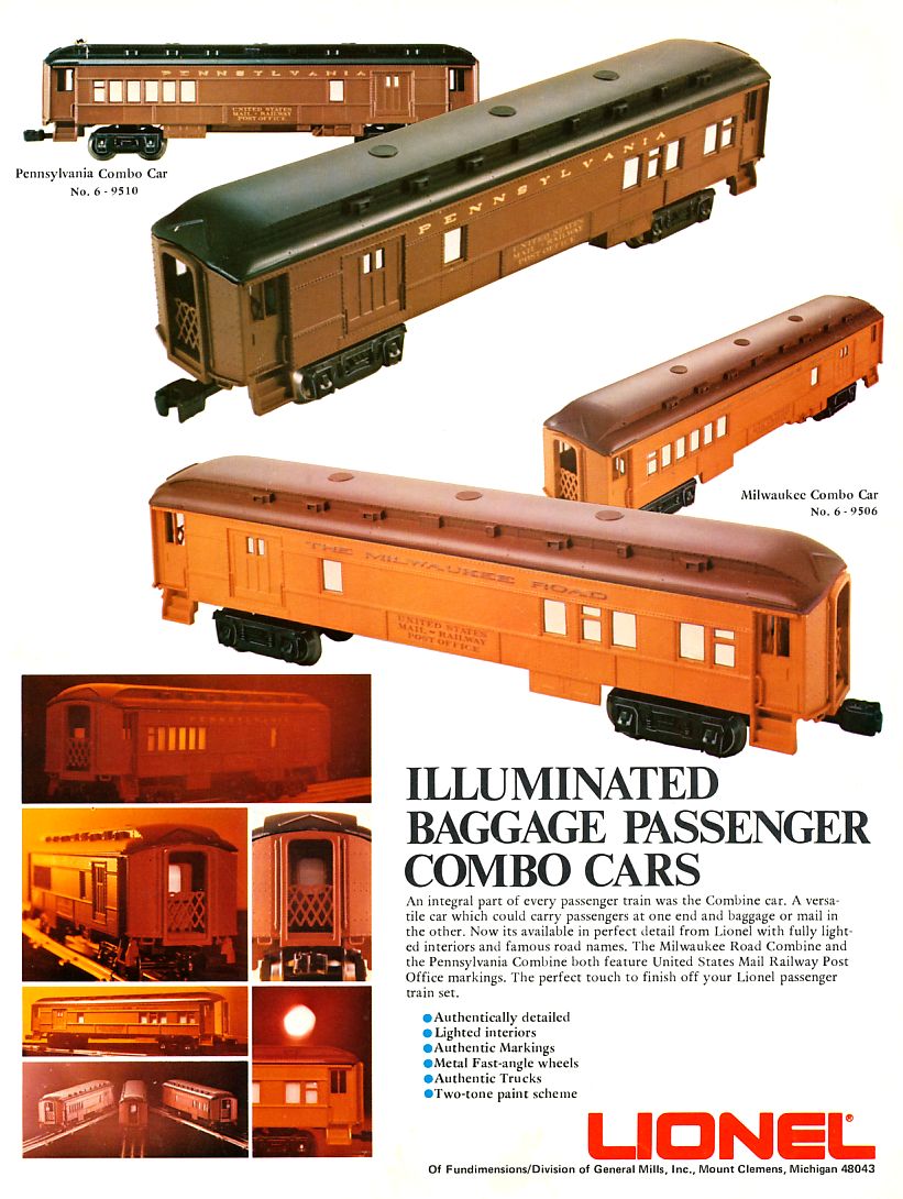 Lionel Consumer Catalogs, 1974 Spirit of '76 State Cars and Passenger ...