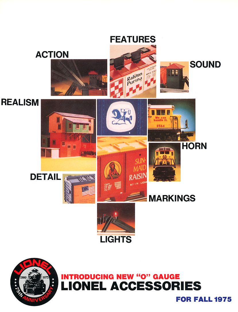 Lionel Consumer Catalogs, 1975 Accessories for Fall 1975 Folder, Page 1