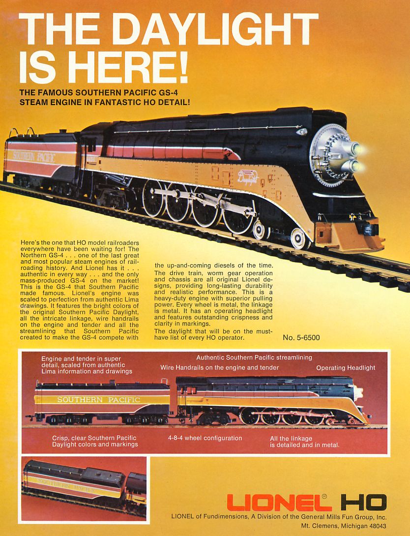 Lionel Consumer Catalogs, 1975 HO Freedom Train and HO Southern Pacific ...